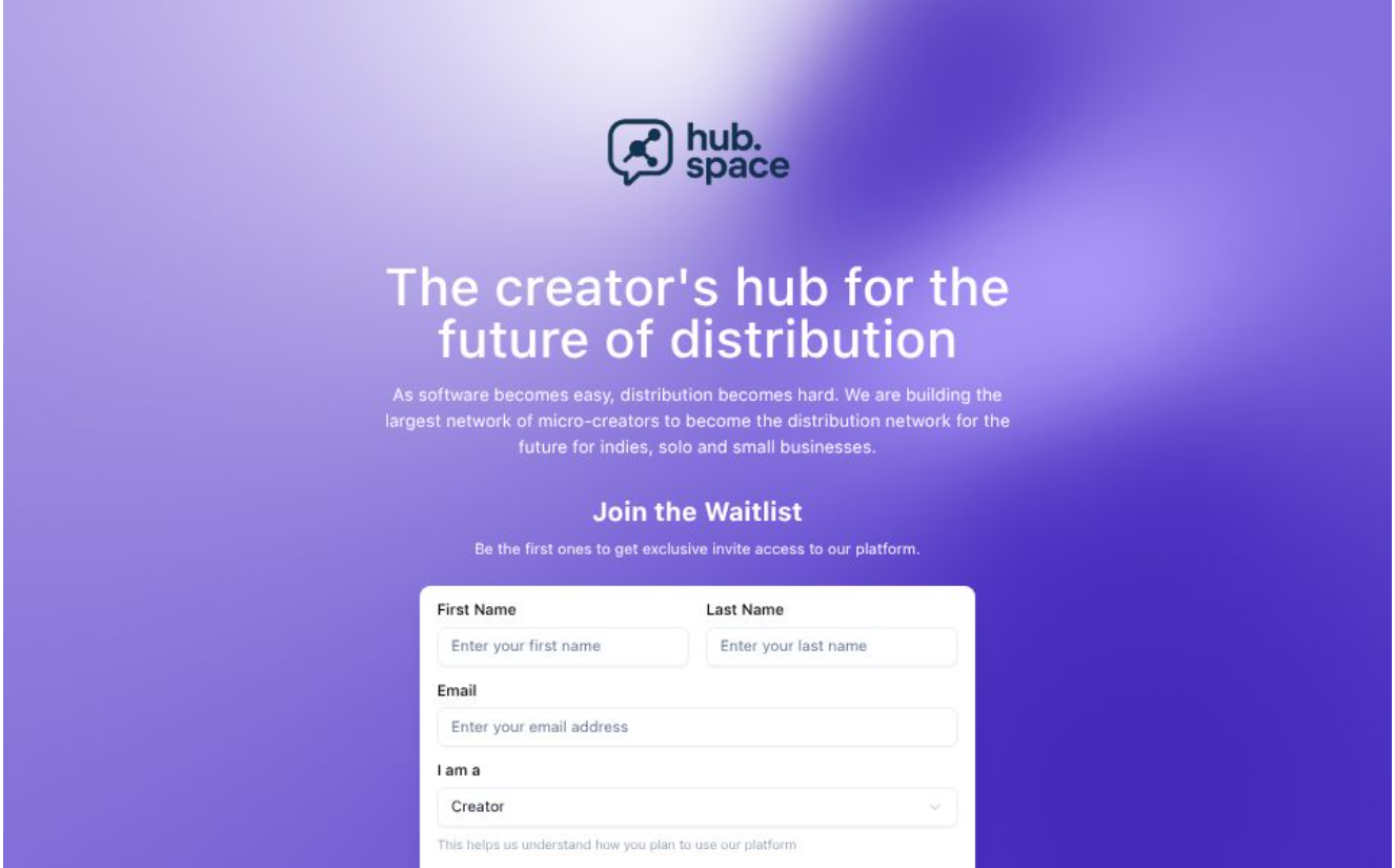 Hub Space - The Creator's Hub for the Future of Digital Distribution